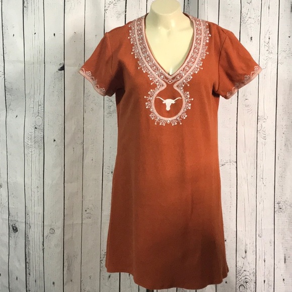 Emerson Street | Dresses | Vintage Texas Longhorns Ut Dress Embroidered ...